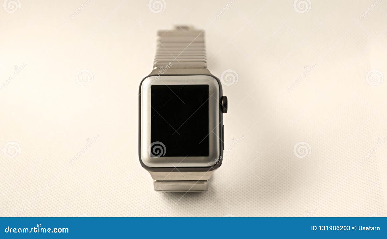 Silver Apple Watch/smartwatch Isolated on White Background. Stock Image ...