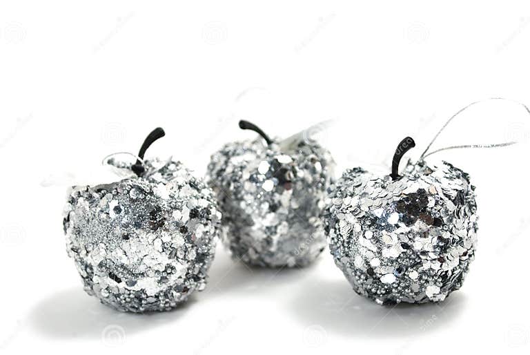 Silver apples stock image. Image of round, tree, isolated - 16954593