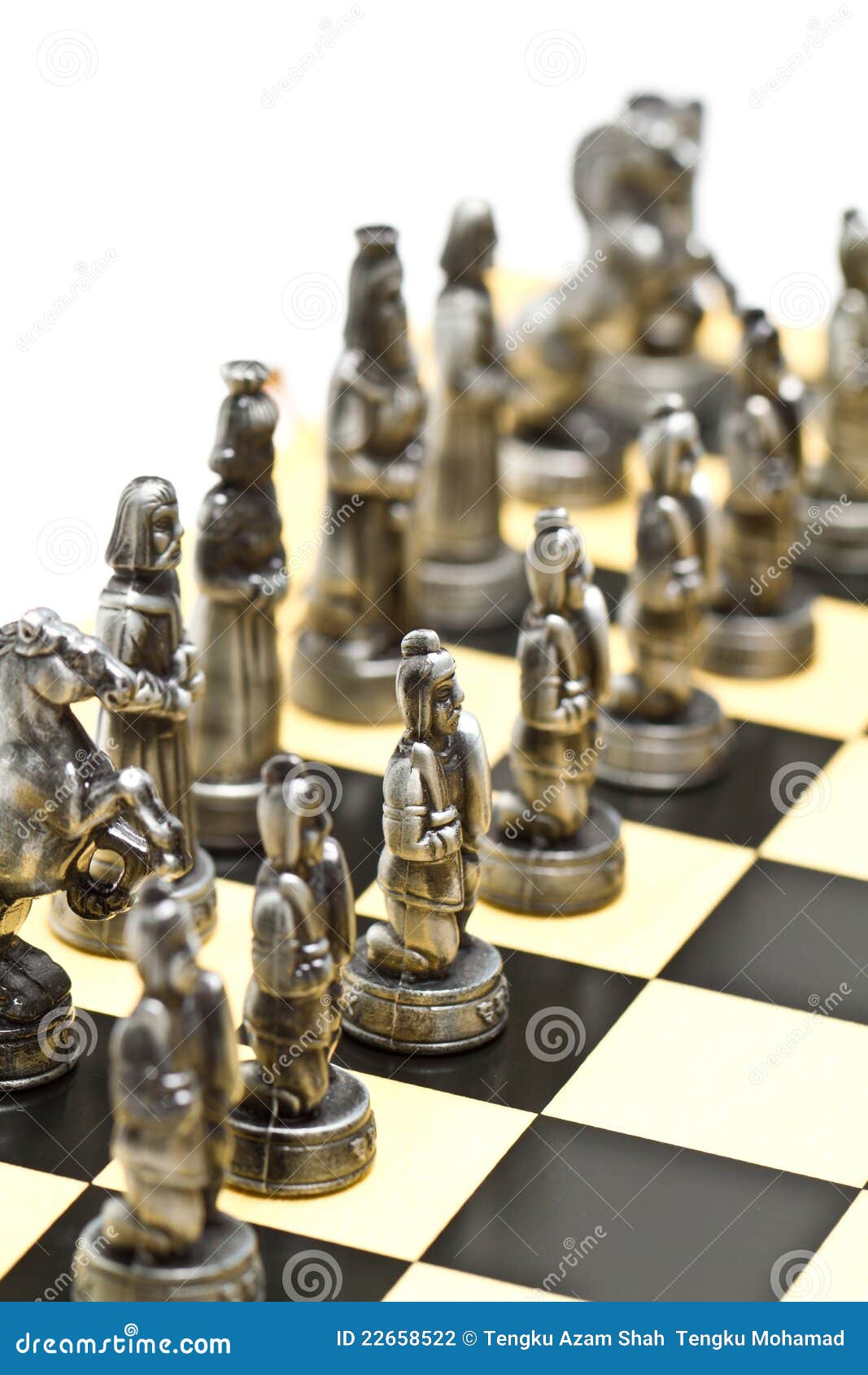 The Silver Army stock photo. Image of pawn, knight, battle - 22658522