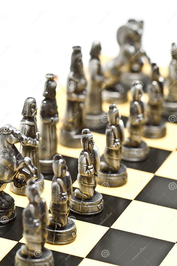 The Silver Army stock photo. Image of pawn, knight, battle - 22658522