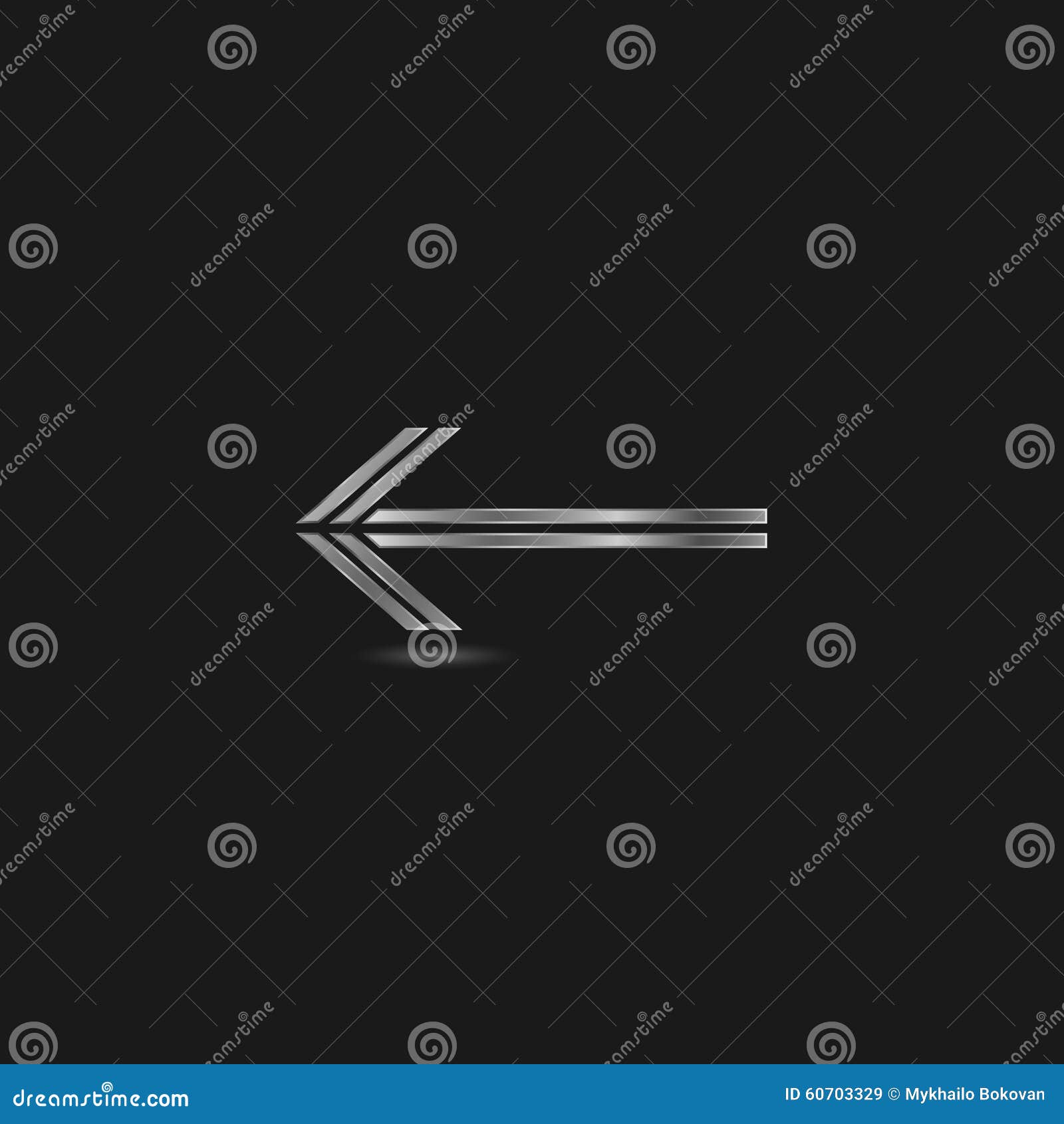 Silver arrow stock vector. Illustration of isolated, metal - 60703329