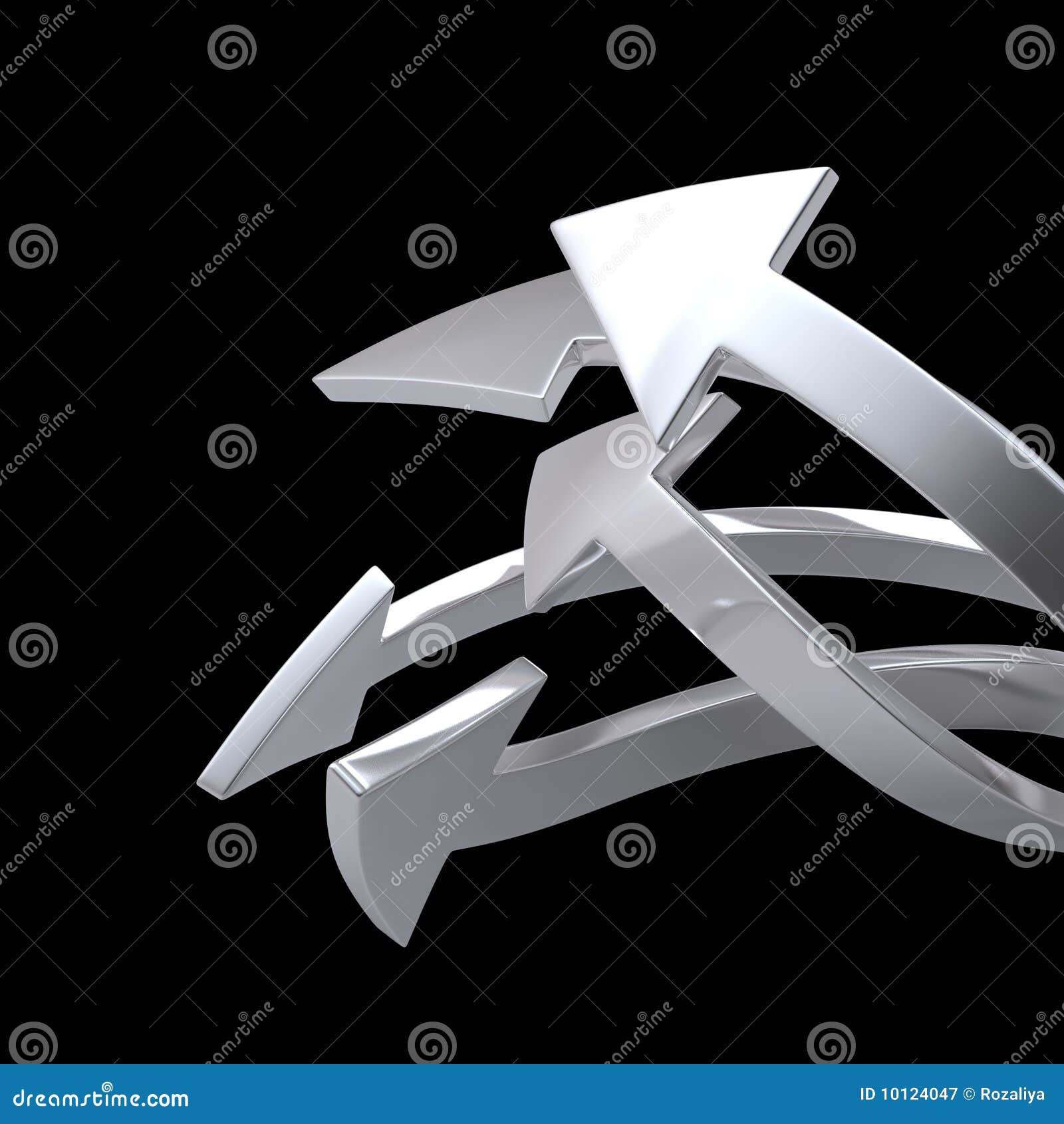Silver arrows stock illustration. Illustration of abstract - 10124047