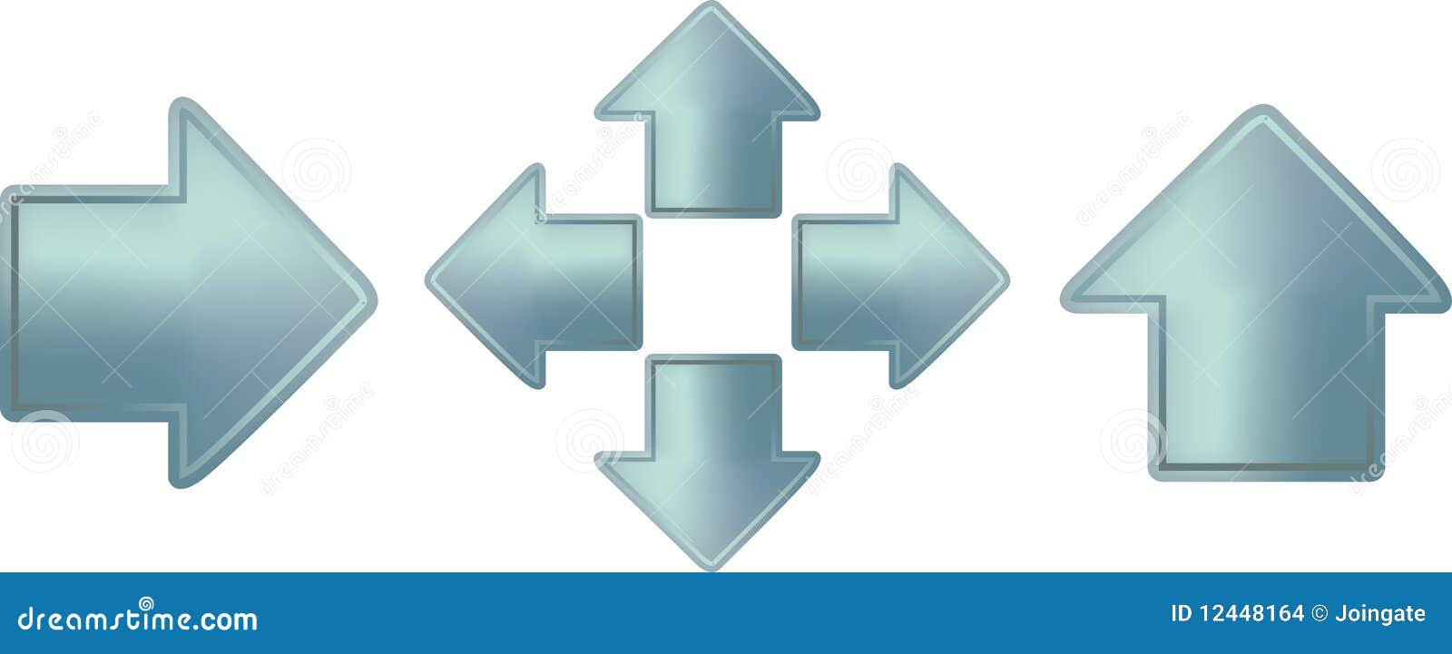 Silver arrows stock vector. Illustration of vector, colour - 12448164