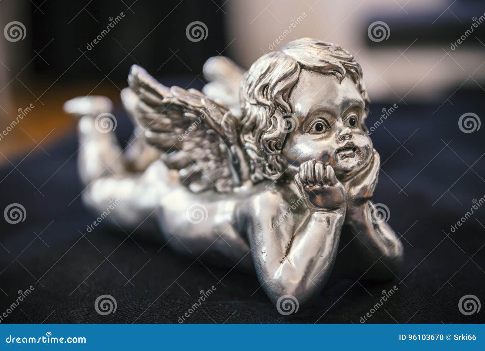Silver baby angel stock photo. Image of faith, baby, cemetery - 96103670