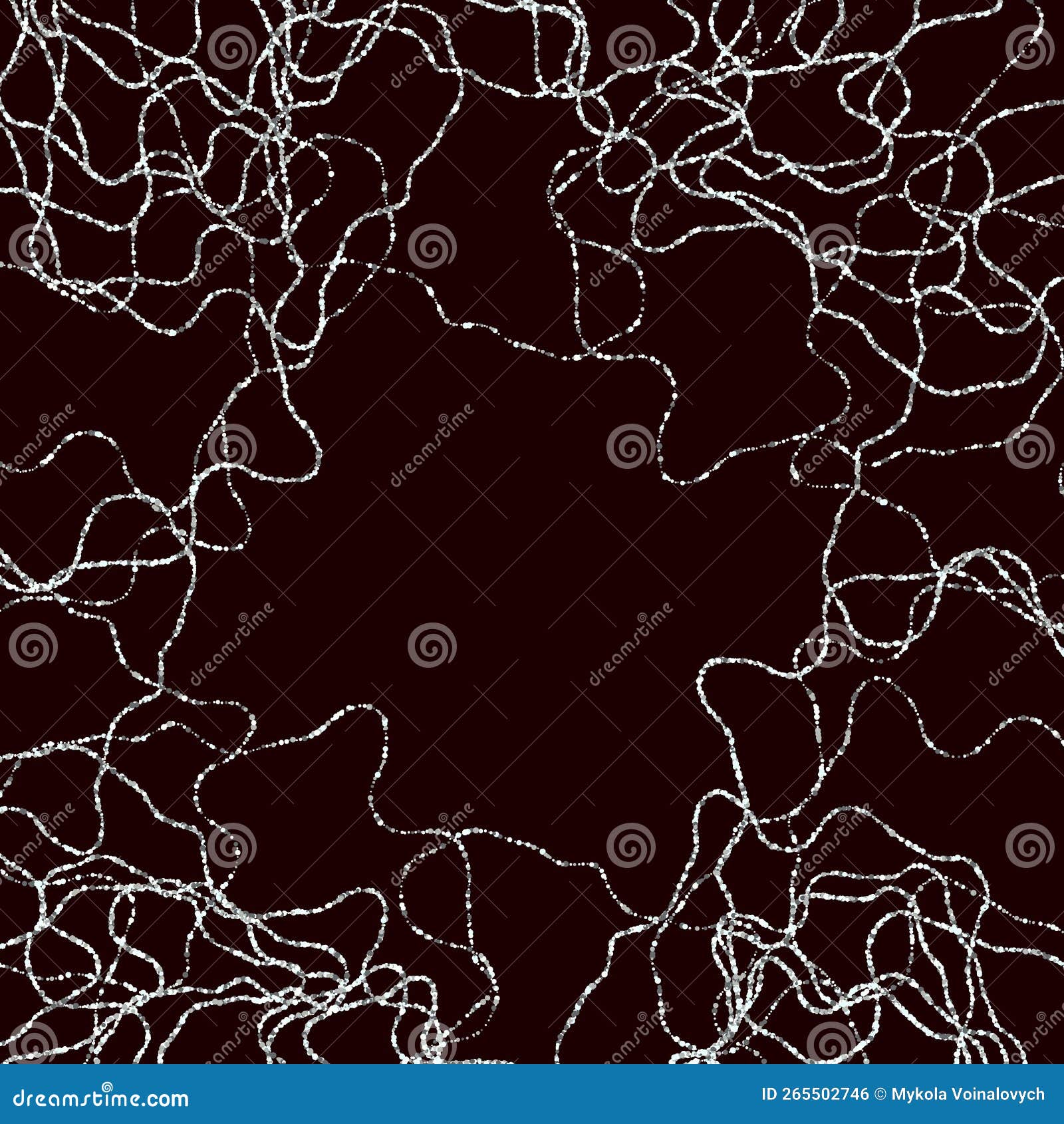 Abstract Background of Silver Wavy Lines on Black Background, Shiny ...