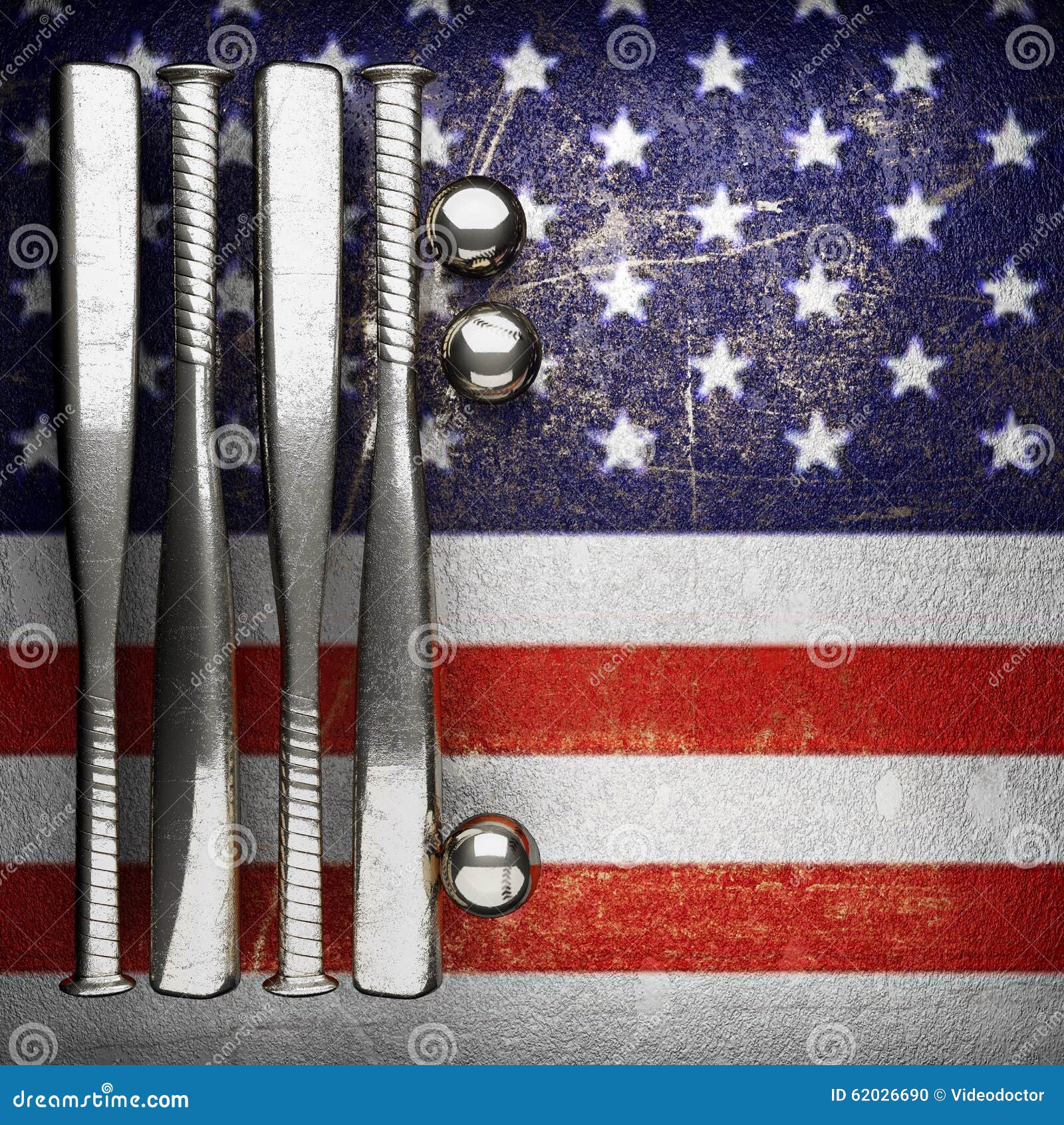 Silver Background Painted To US Flag Stock Photo - Image of painted ...