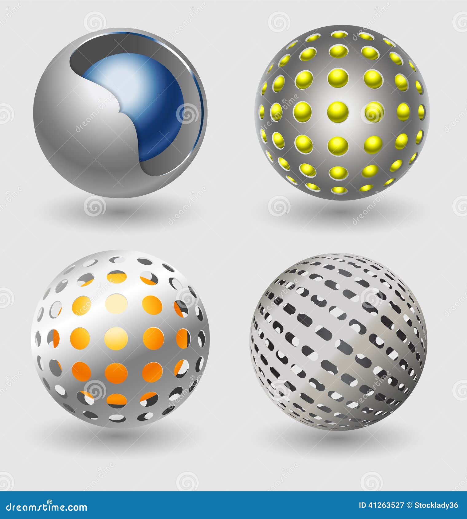 Silver Ball Business Icon Collection Stock Illustration - Illustration ...
