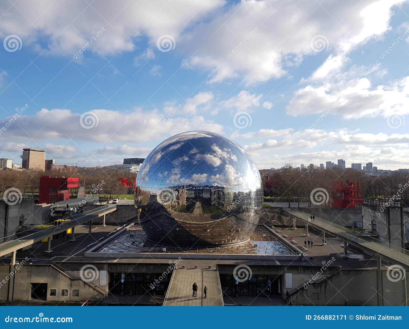 Silver Ball, Science Museum of Paris, France Editorial Photo - Image of ...