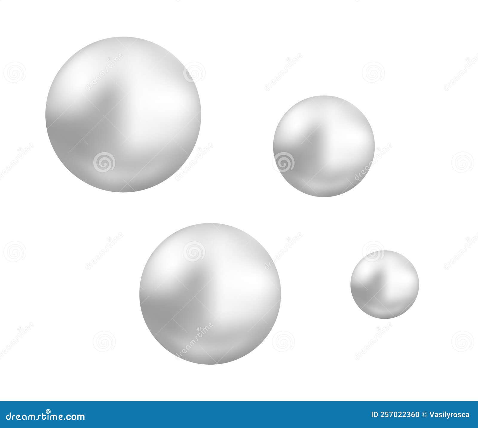 Silver Ball Sphere 3d Button Drop Isolated Molecule Glob Vector Bubble ...