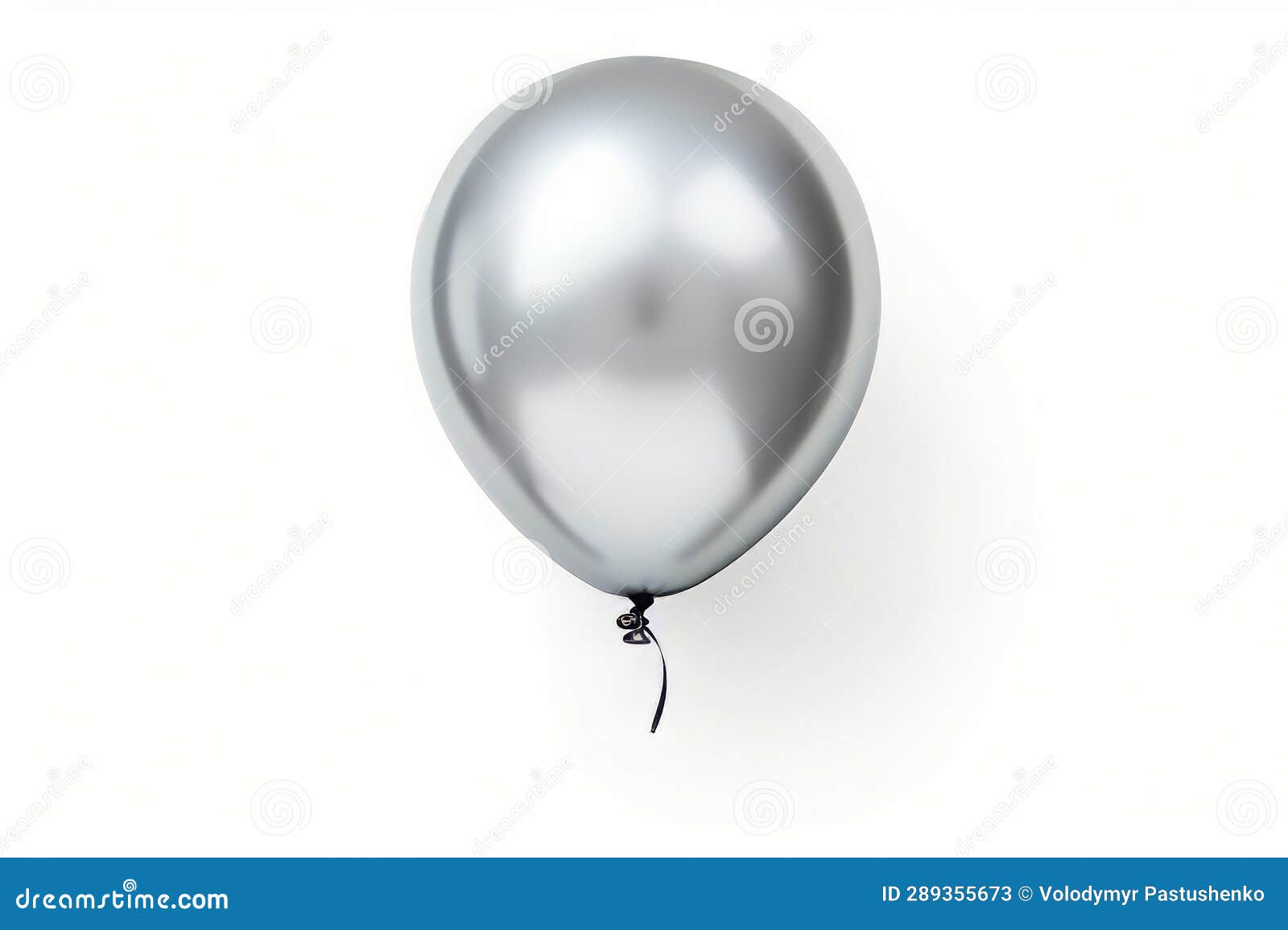 Silver Balloon with String Attached To it S End. Generative AI Stock ...