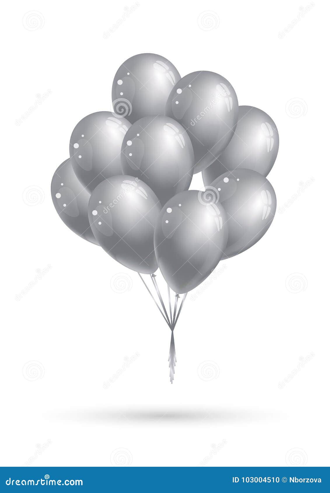 Balloons Bunch With Paper Sheet Vector Illustration | CartoonDealer.com ...