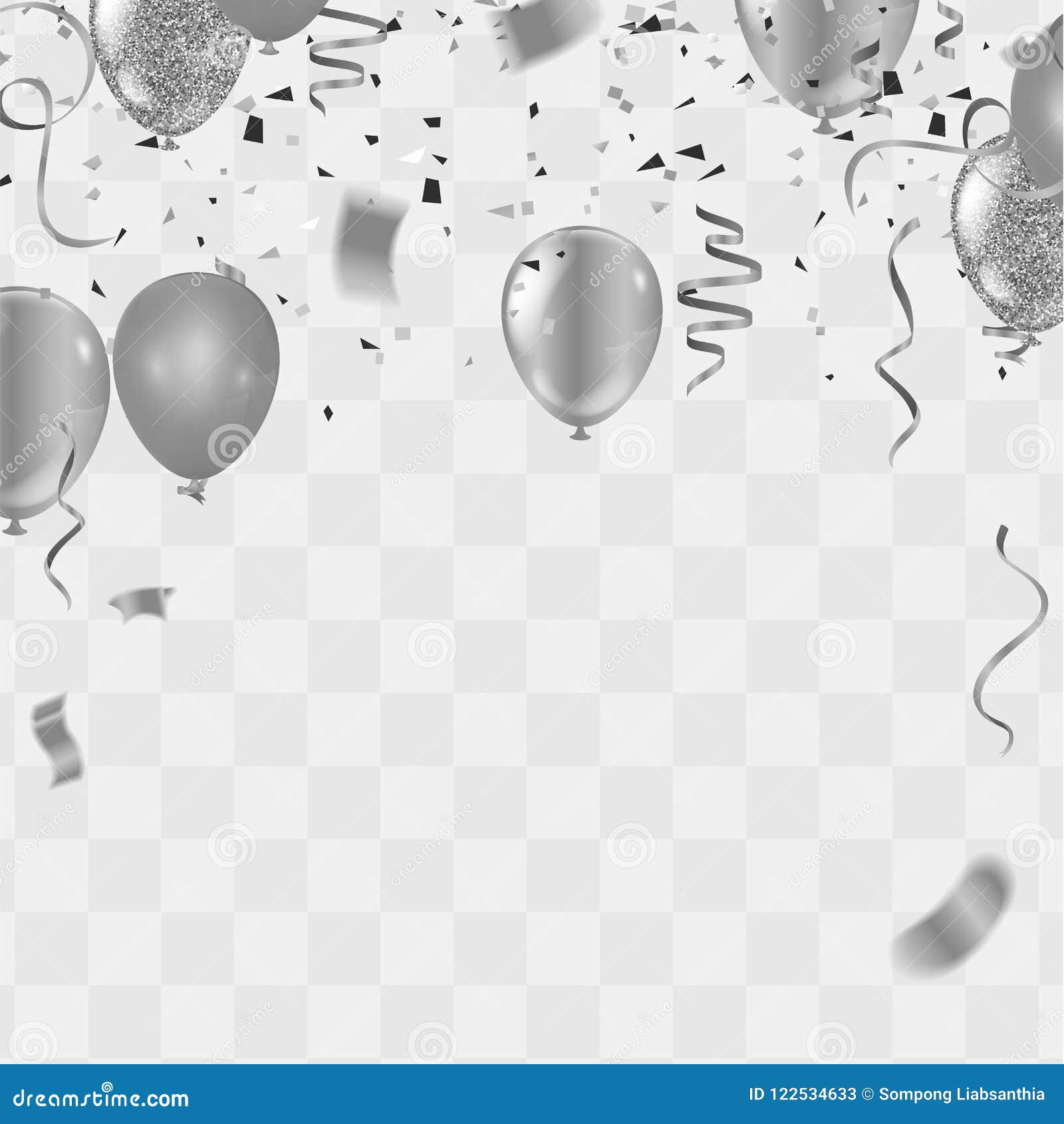 Streamers Blue Silver Stock Illustrations – 269 Streamers Blue Silver ...