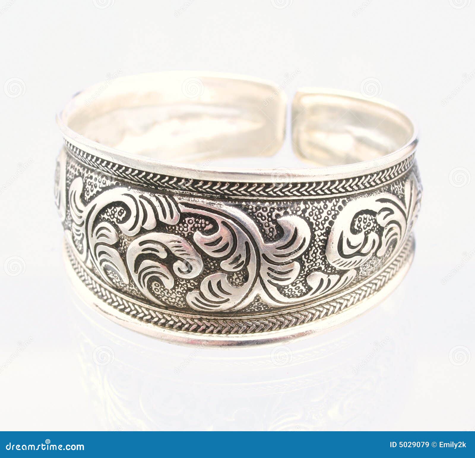 Silver bangle stock image. Image of bracelet, armlet, orientle - 5029079