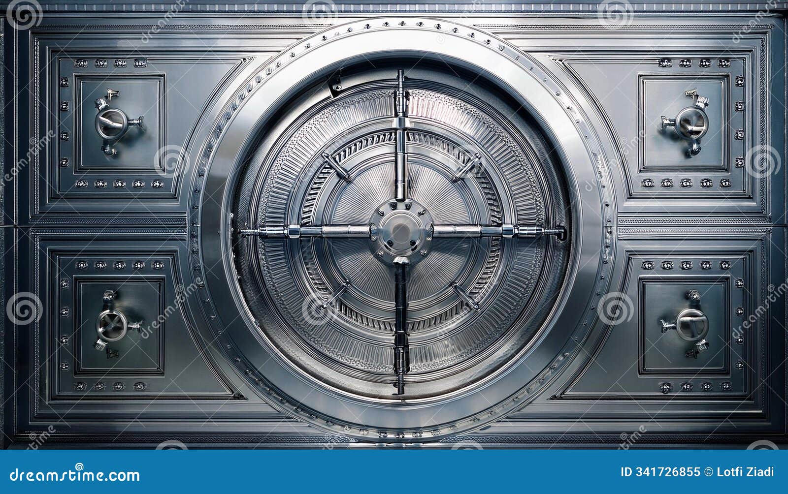 Silver bank vault front stock illustration. Illustration of investment ...