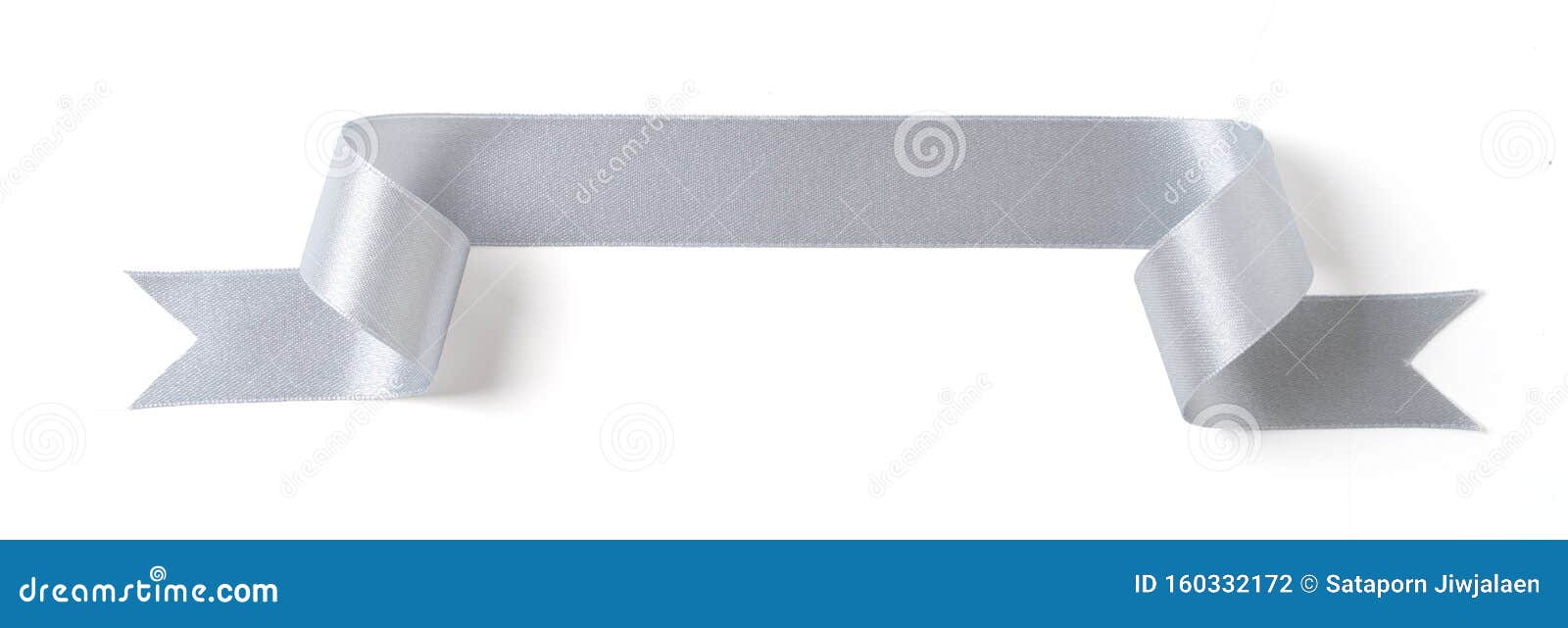 Silver Banners Ribbons Label on White Stock Photo - Image of banner ...