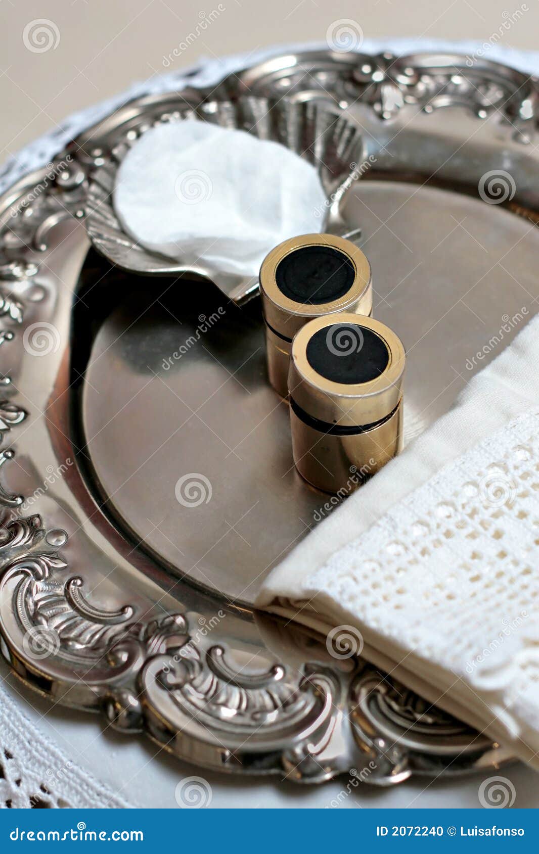 Silver baptismal objects stock photo. Image of baptise - 2072240