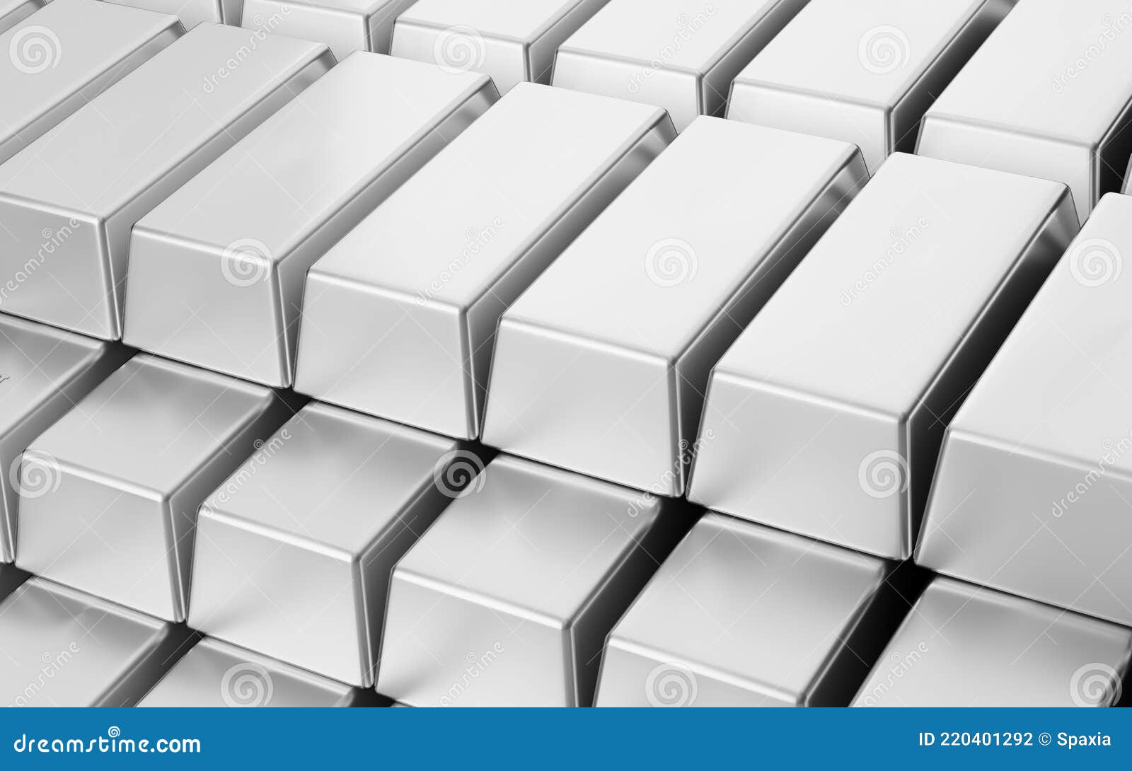 Silver bars in bank vault stock illustration. Illustration of fine ...