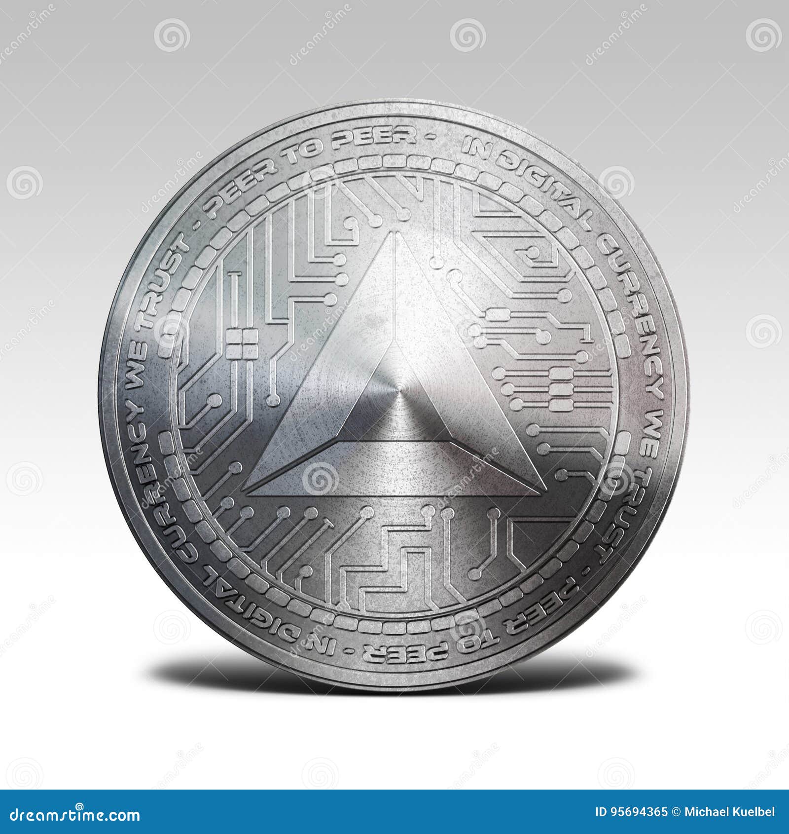 Silver Basic Attention Token Coin Isolated On White Background 3d ...