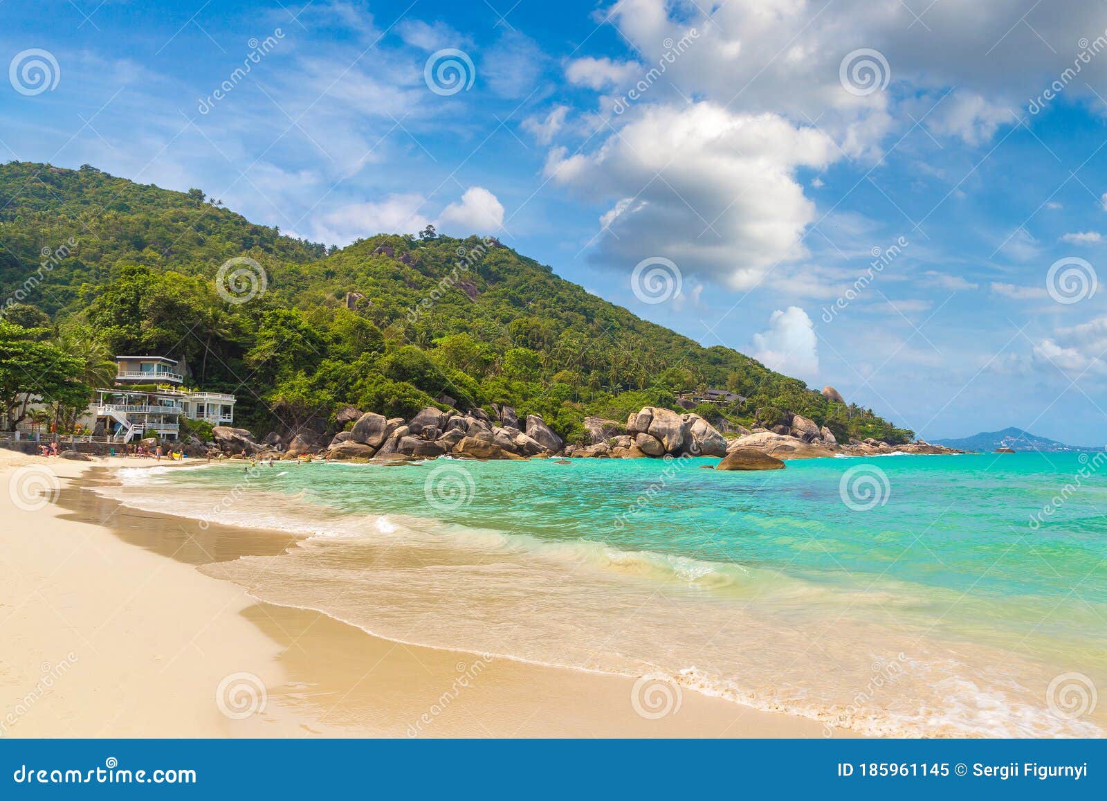 Silver Beach on Samui stock image. Image of samui, hotel - 185961145