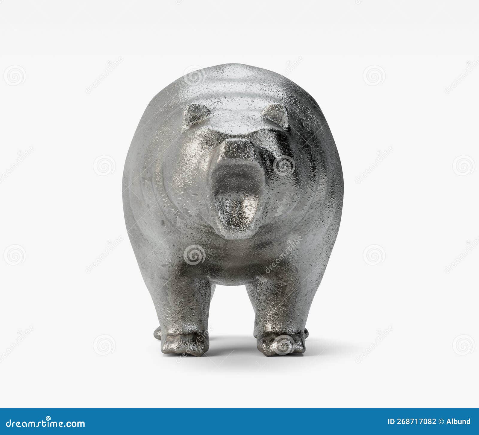 Silver Bear Token Statuette Stock Photo | CartoonDealer.com #268717082
