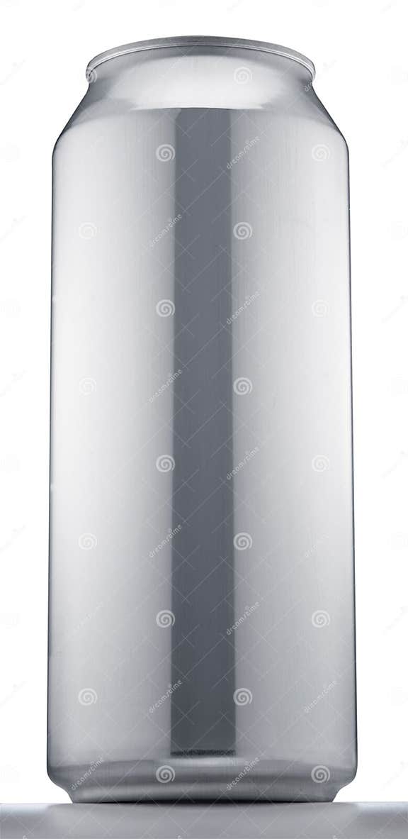 Silver Beer Can Isolated on White Background. Clipping Path Stock Image ...