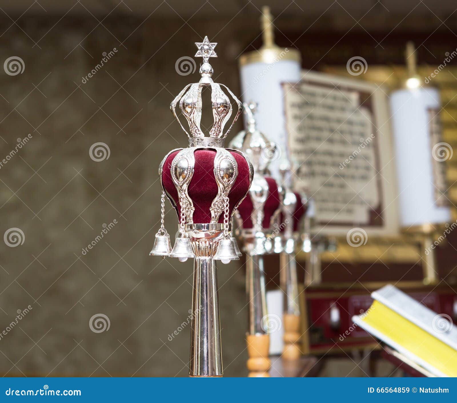 Silver Bell Jewish in Synagogue Stock Image - Image of bell, religious ...