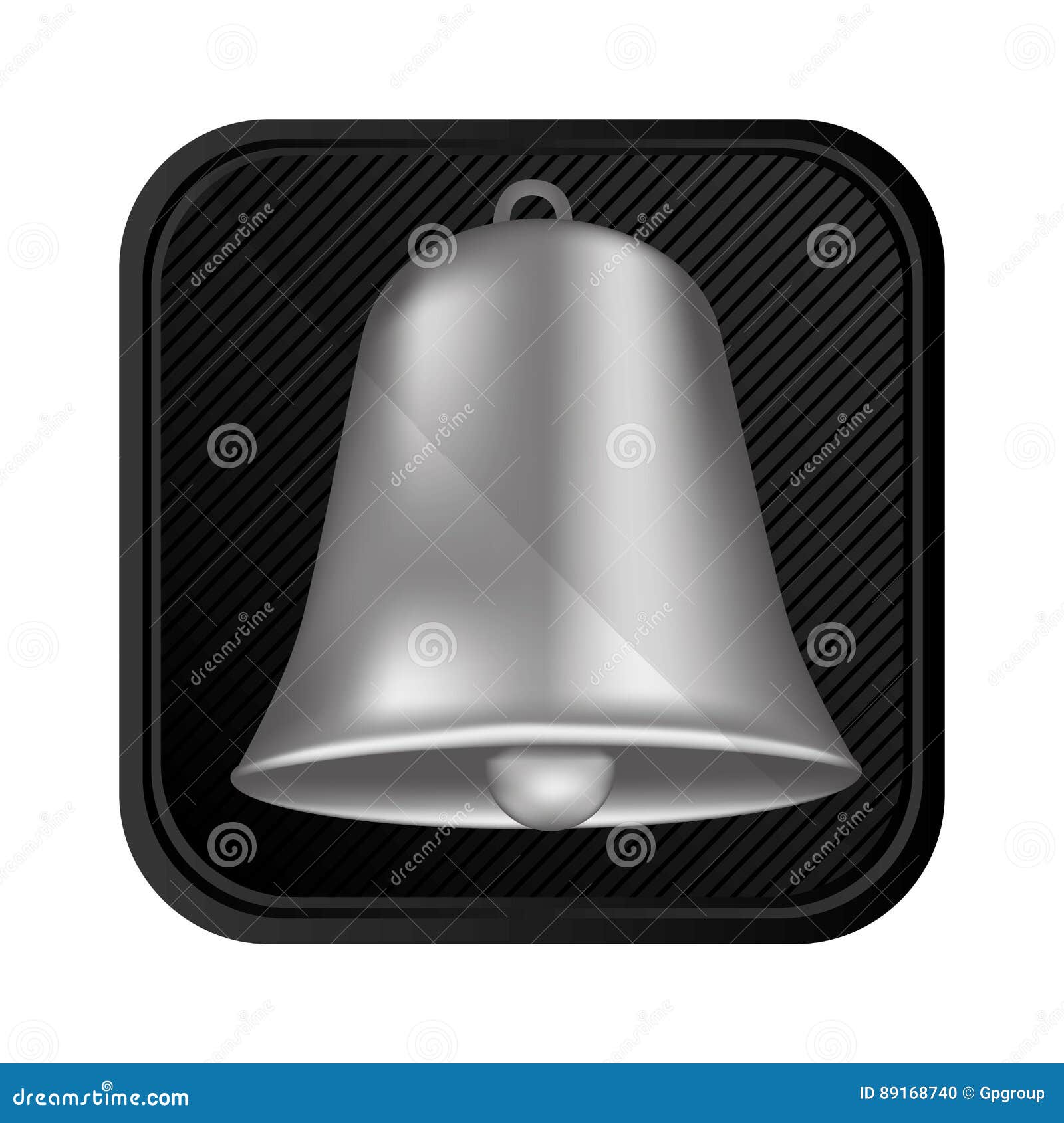 Silver bell symbol icon stock illustration. Illustration of decoration ...