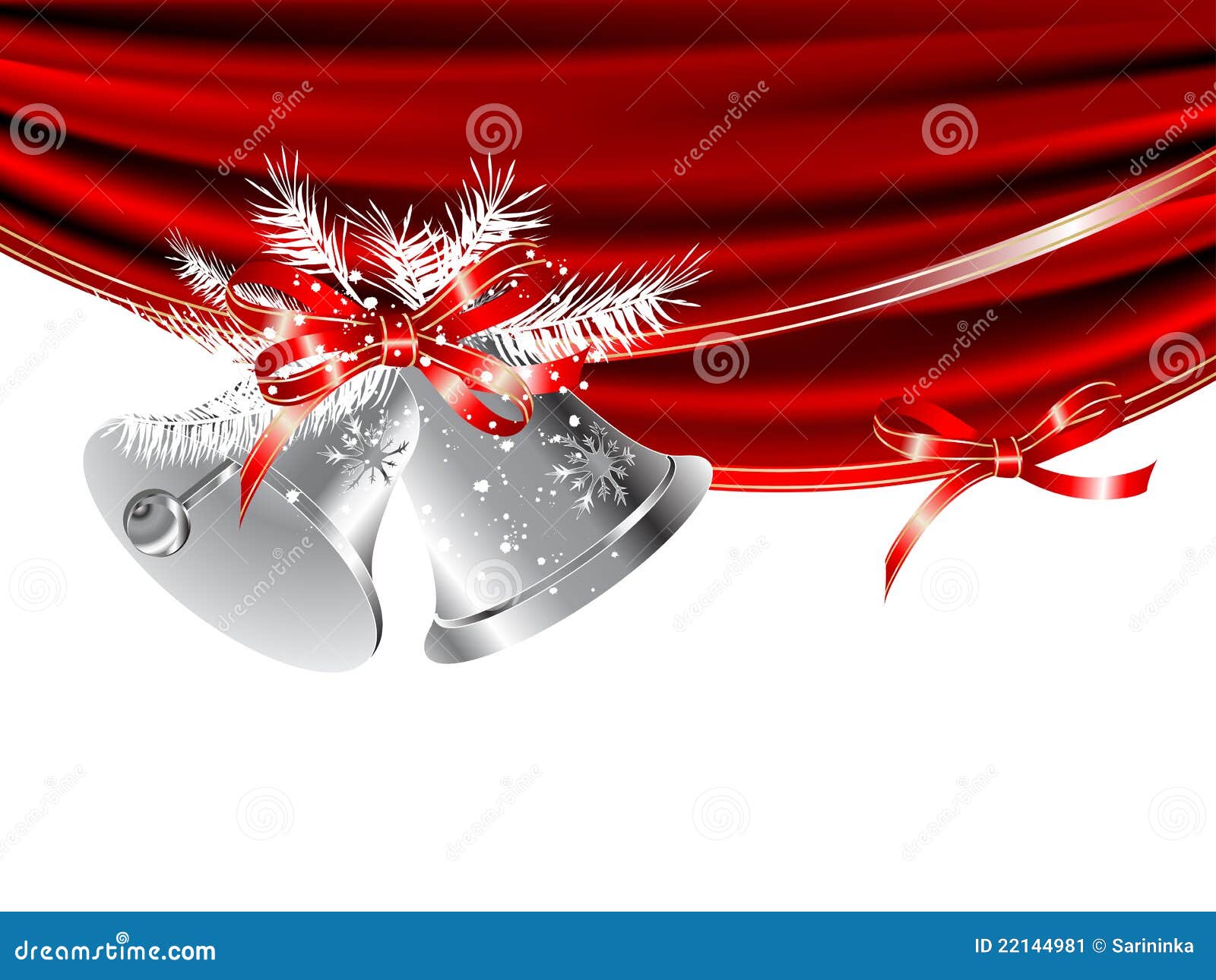 Silver bells stock vector. Illustration of christmas - 22144981