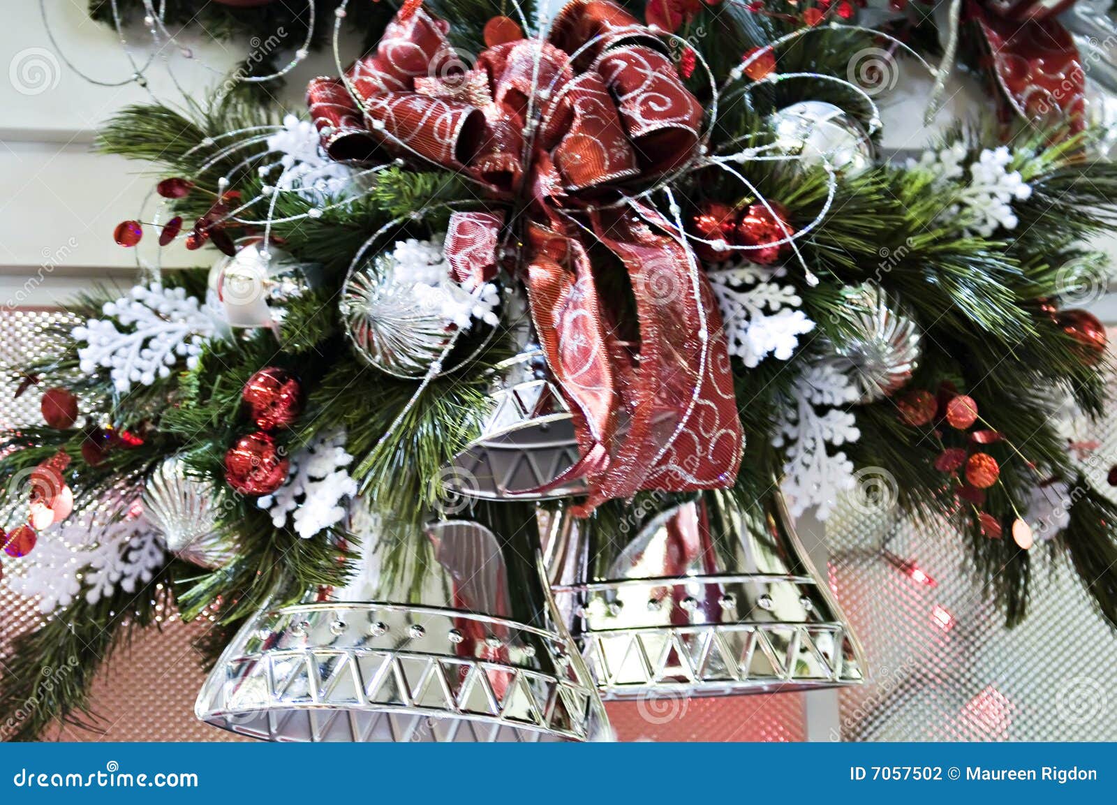 Silver Bells stock photo. Image of decorations, card, light - 7057502