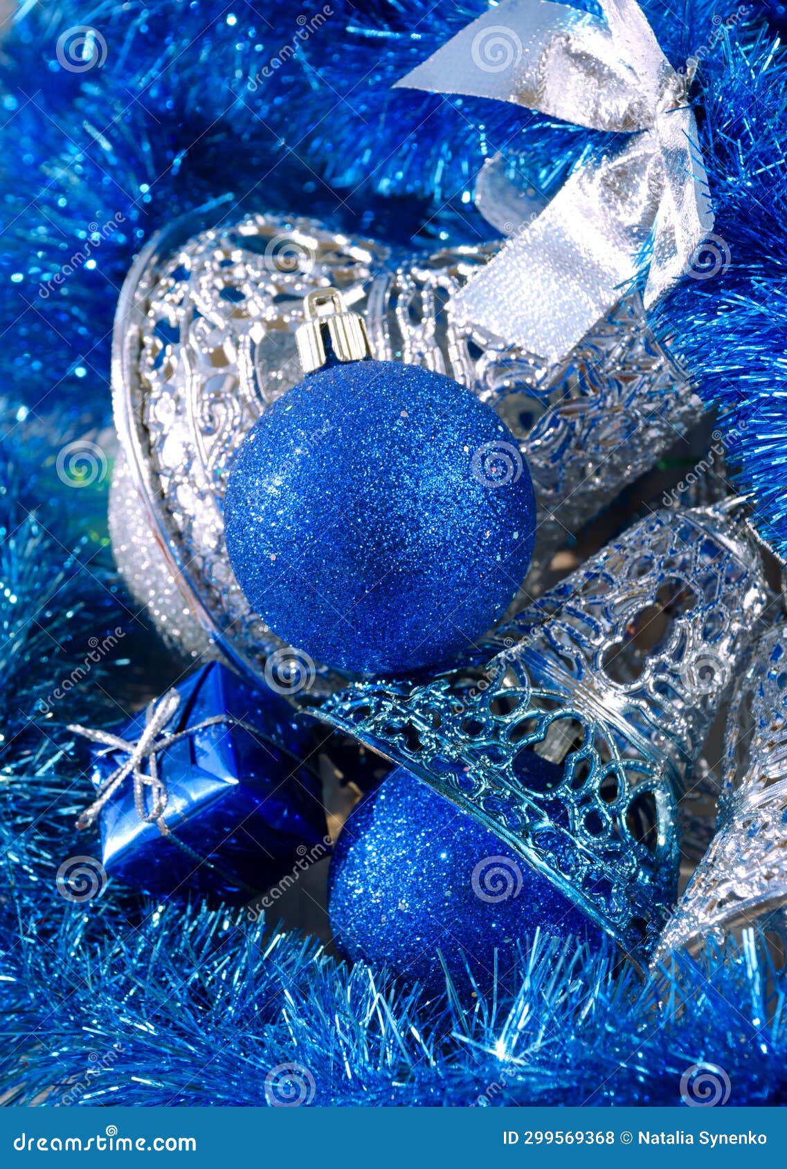 Silver Bells and Christmas Tree Decorations. Decorations for the New ...