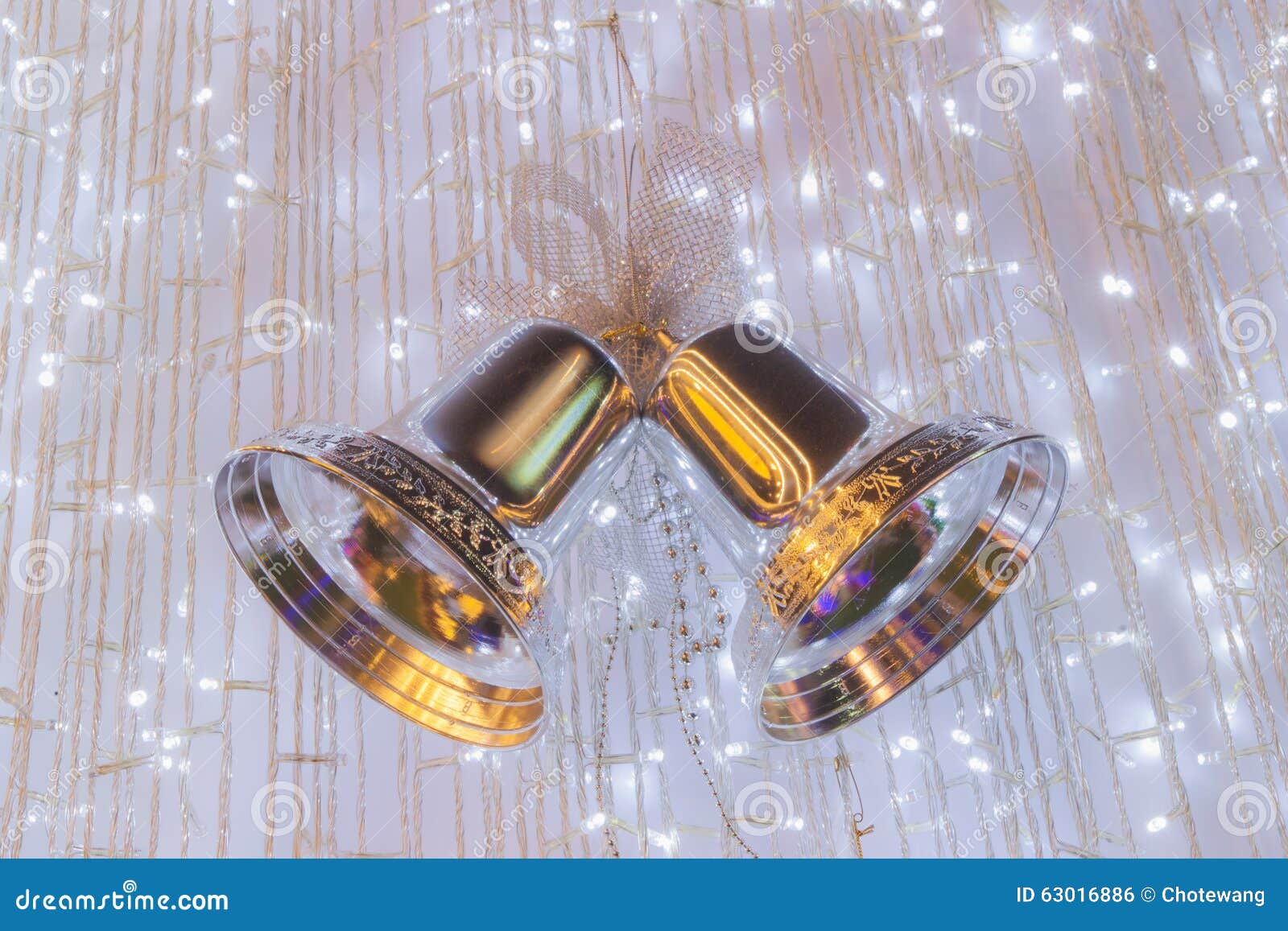 Silver bells stock photo. Image of electrical, ribbon - 63016886