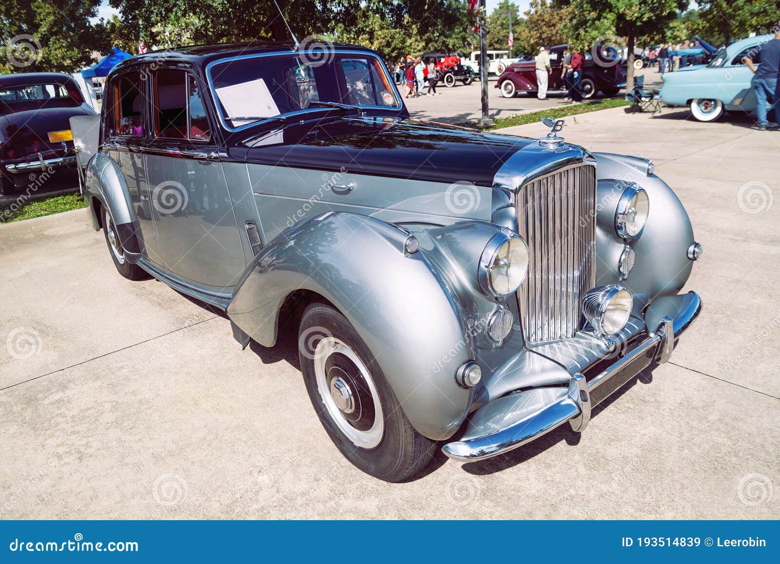 Silver 1952 Bentley R Type Saloon Classic Car Editorial Stock Image ...