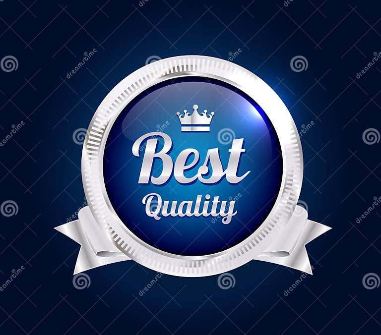 Silver Best Quality Badge stock vector. Illustration of guarantee ...
