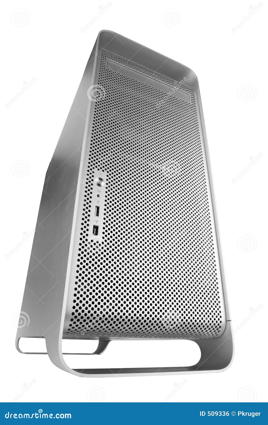 Silver BIG Computer stock photo. Image of button, modern - 509336