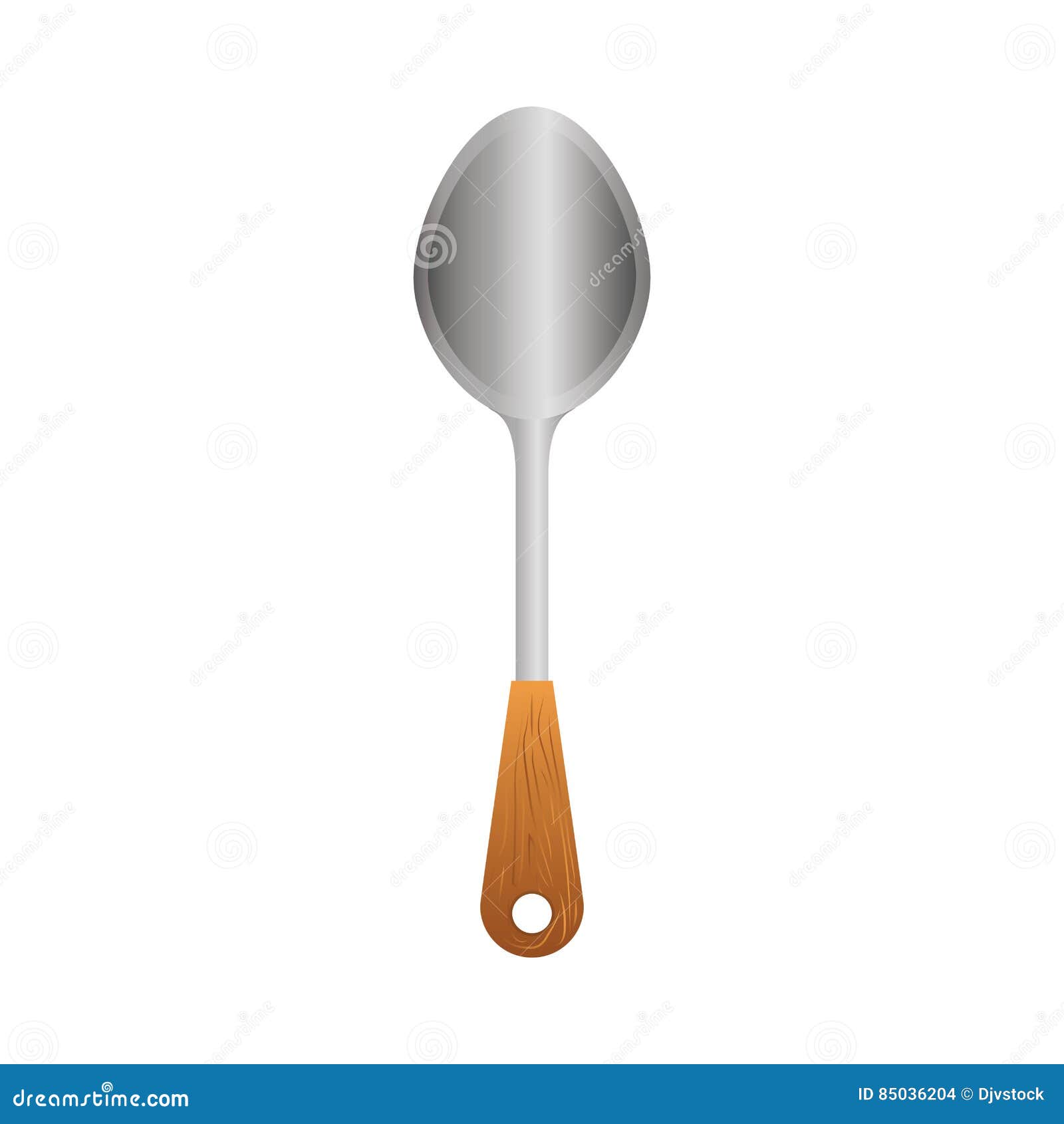 Silver Big Tablespoon Icon Image Stock Illustration - Illustration of ...