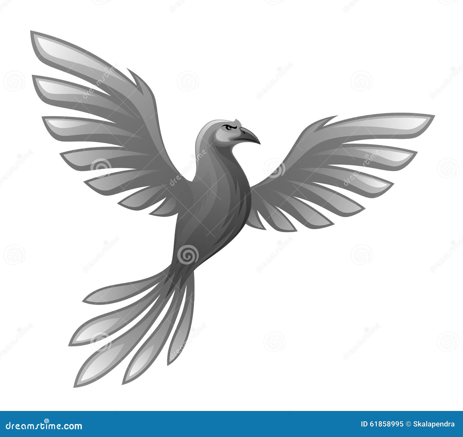 Silver Bird Cage Icon. Flat Vector Illustration Isolated On White ...