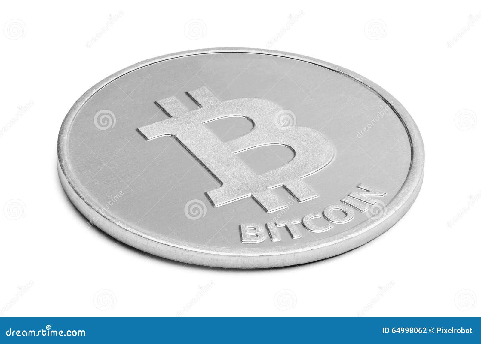 Silver Bitcoin stock photo. Image of digital, banking - 64998062