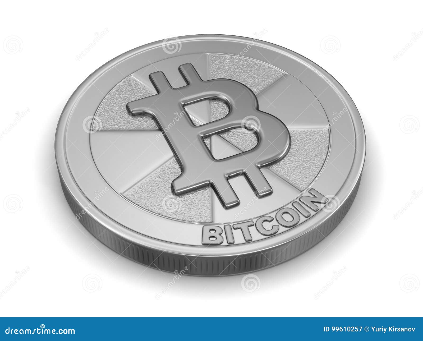 Image of Silver bitcoin stock illustration. Illustration of cutout ...