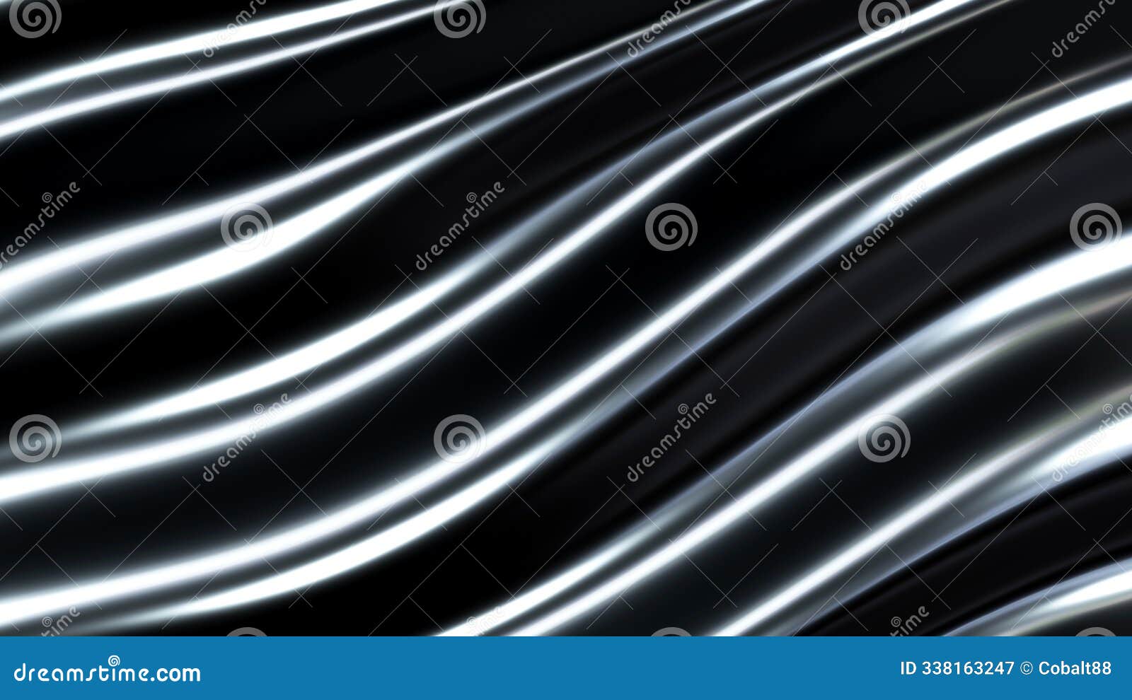 Silver Black Background Stripes 3D Wavy Pattern, Elegant Abstract ...