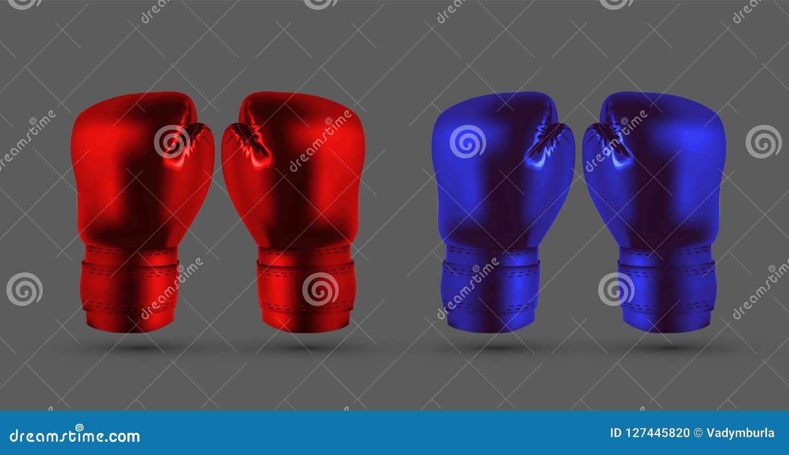 Silver and Black Boxing Gloves Isolated on Gray Abstract Background ...