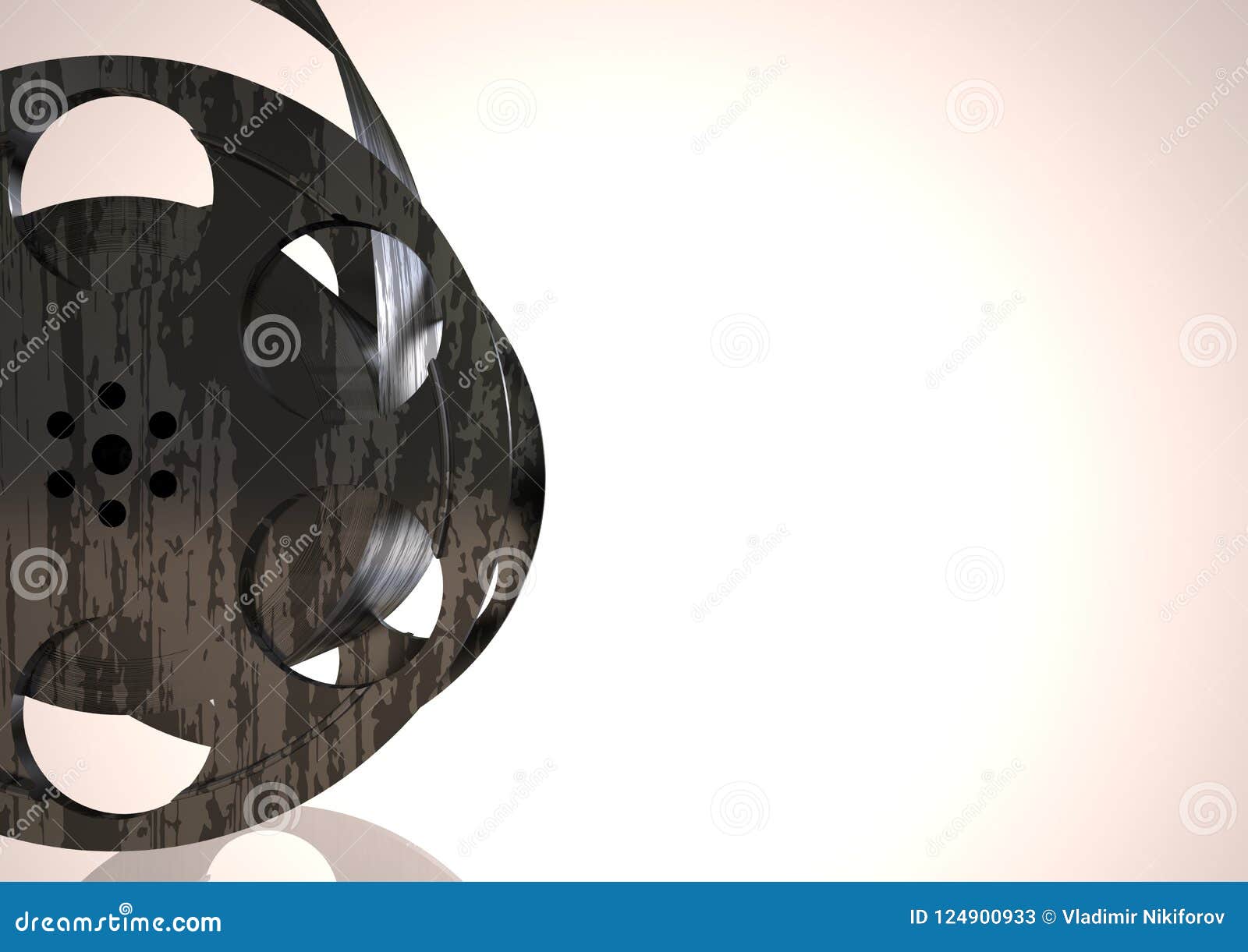 Silver and Black Film on a White Stock Illustration - Illustration of ...