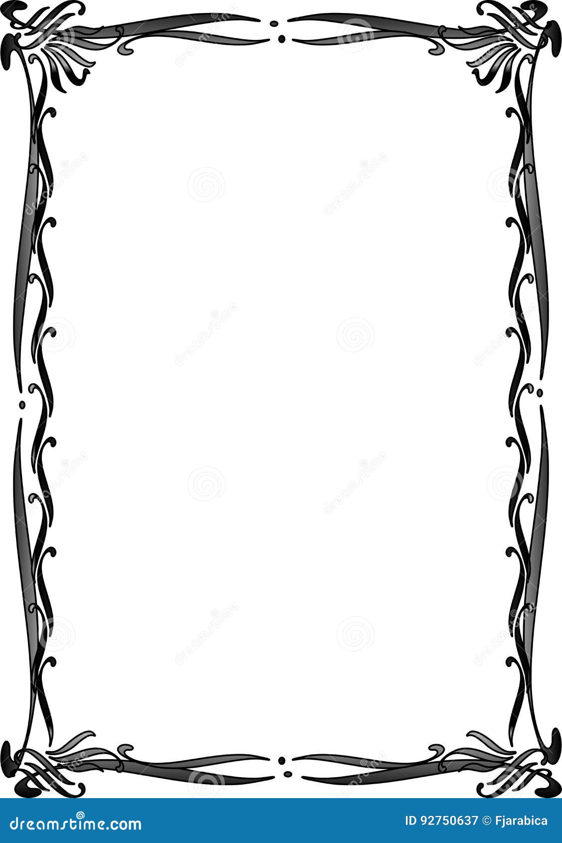 Silver and black frame stock illustration. Illustration of paper - 92750637