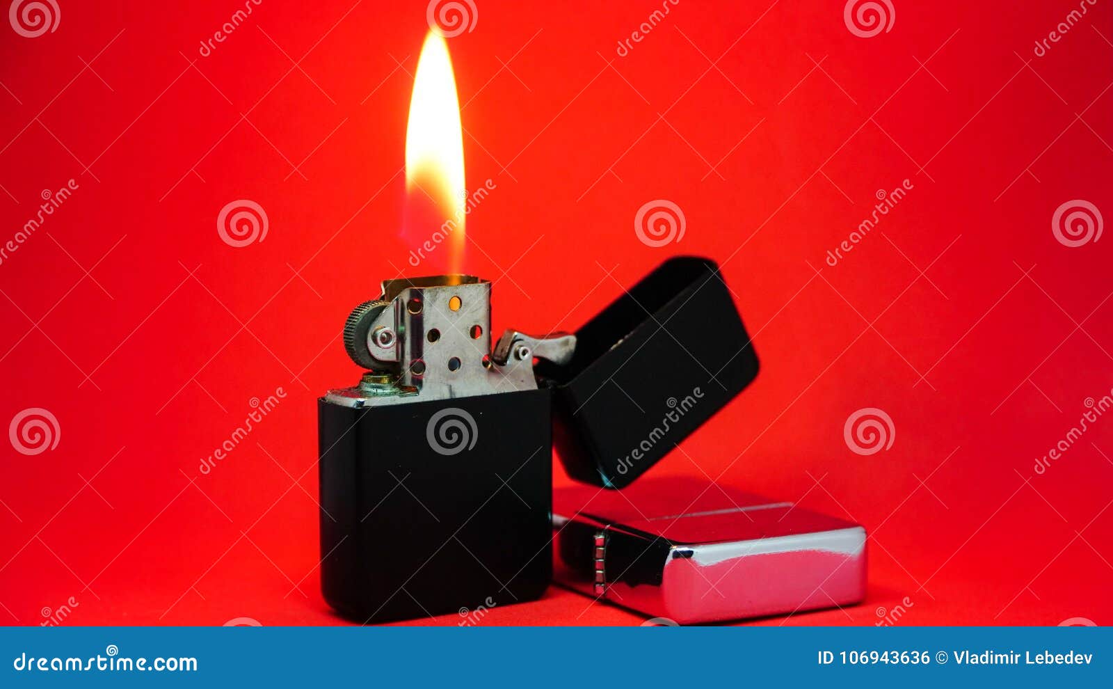 Lighter stock photo. Image of product, background, silver - 106943636