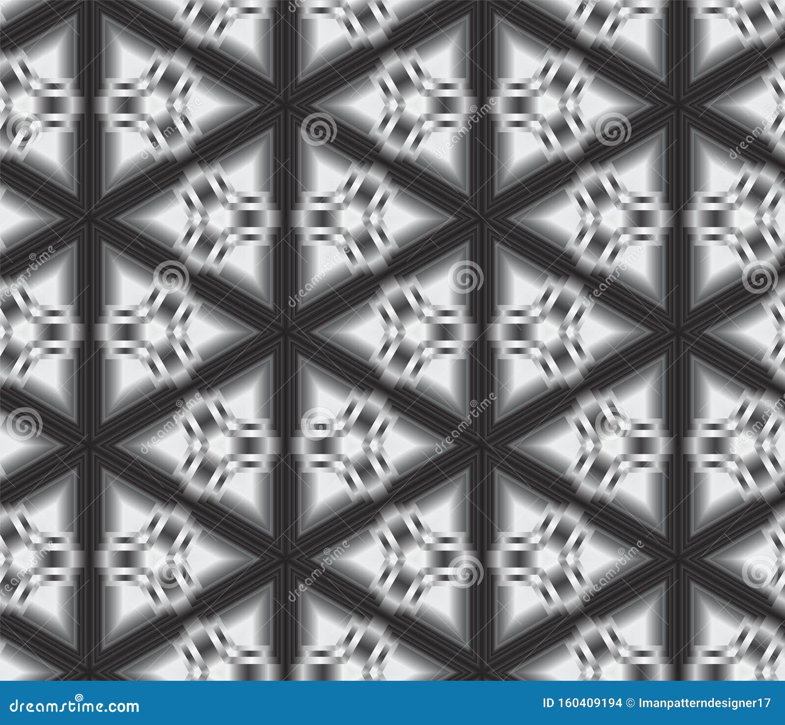 Silver and Black Seamless Abstract Geometric Pattern Tile Stock Vector ...