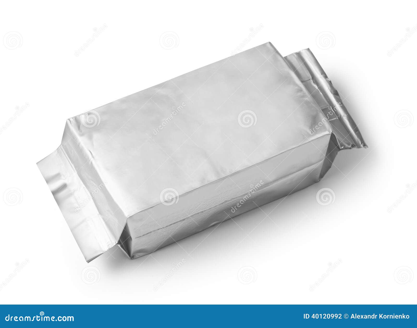 Silver blank package stock photo. Image of packaging - 40120992