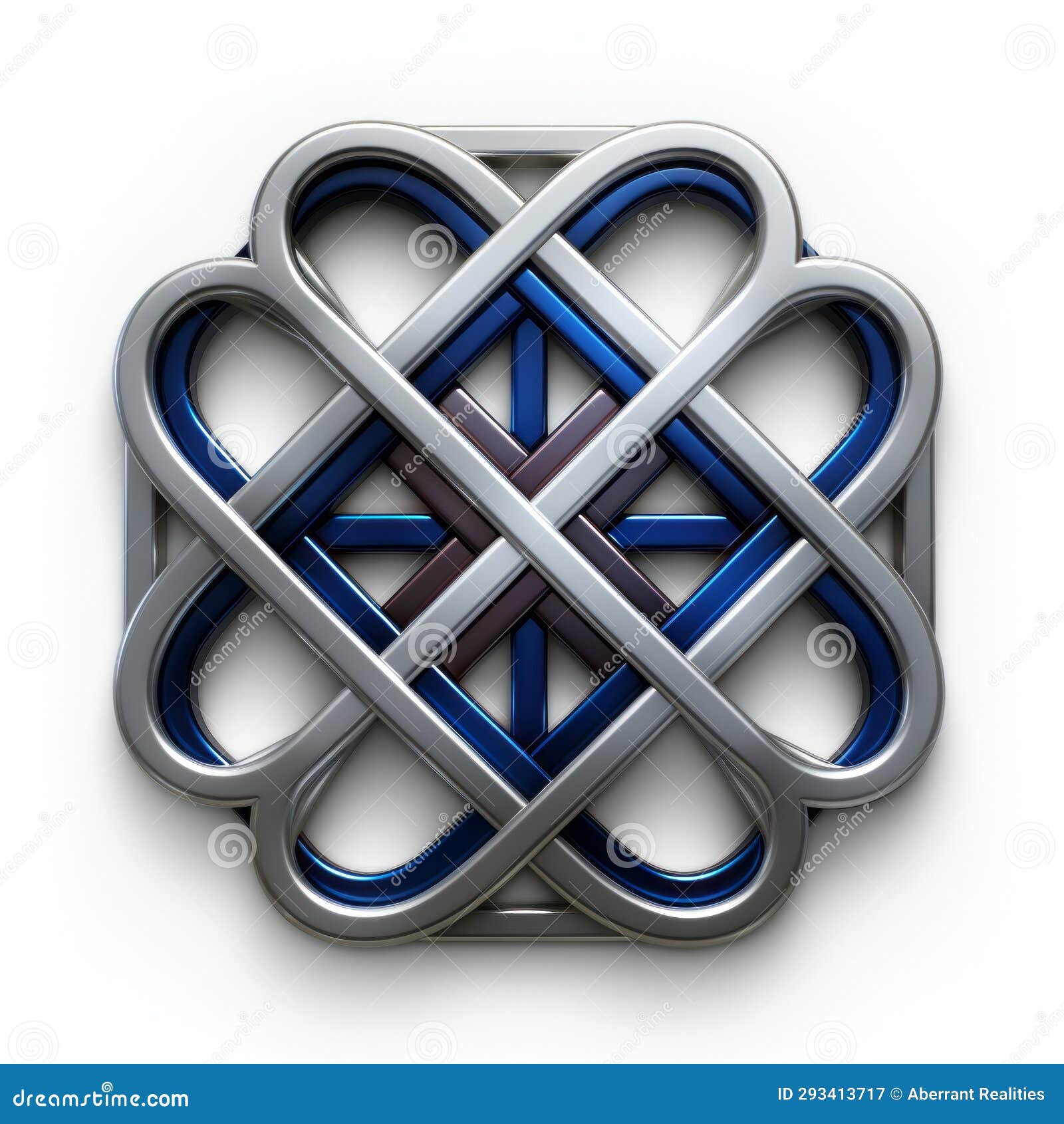 Blue Celtic Knot Design Simple. Intricate Endless Loop Pattern Blue ...