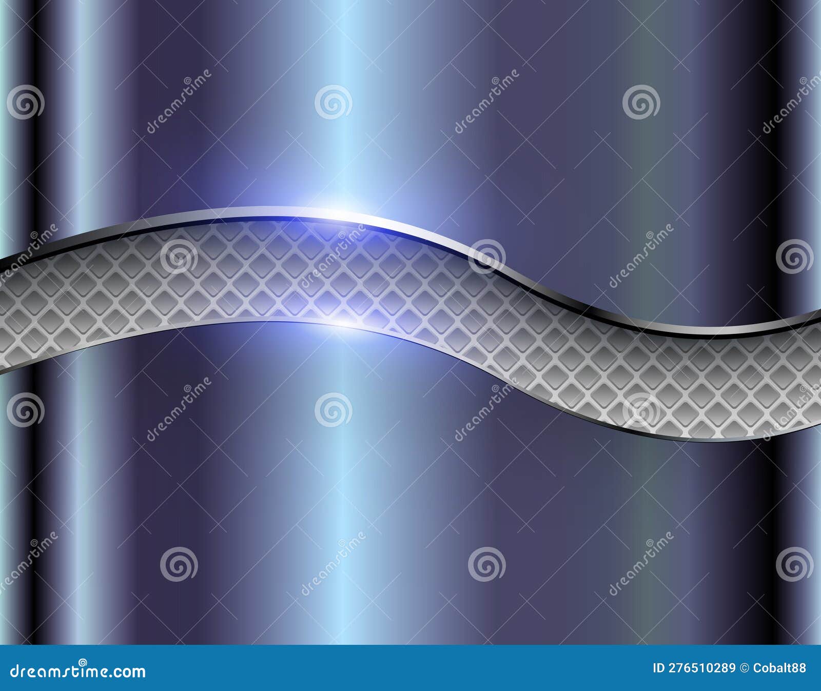 Silver Blue Metal Background with Elegant Shiny Metallic Waves Stock ...