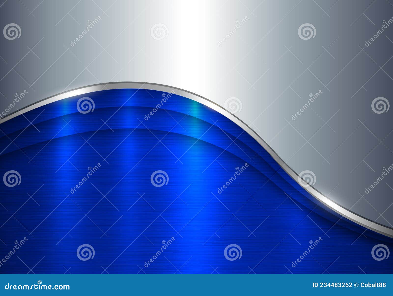 Silver Blue Metallic Background, Sheet Metal Texture Stock Vector ...