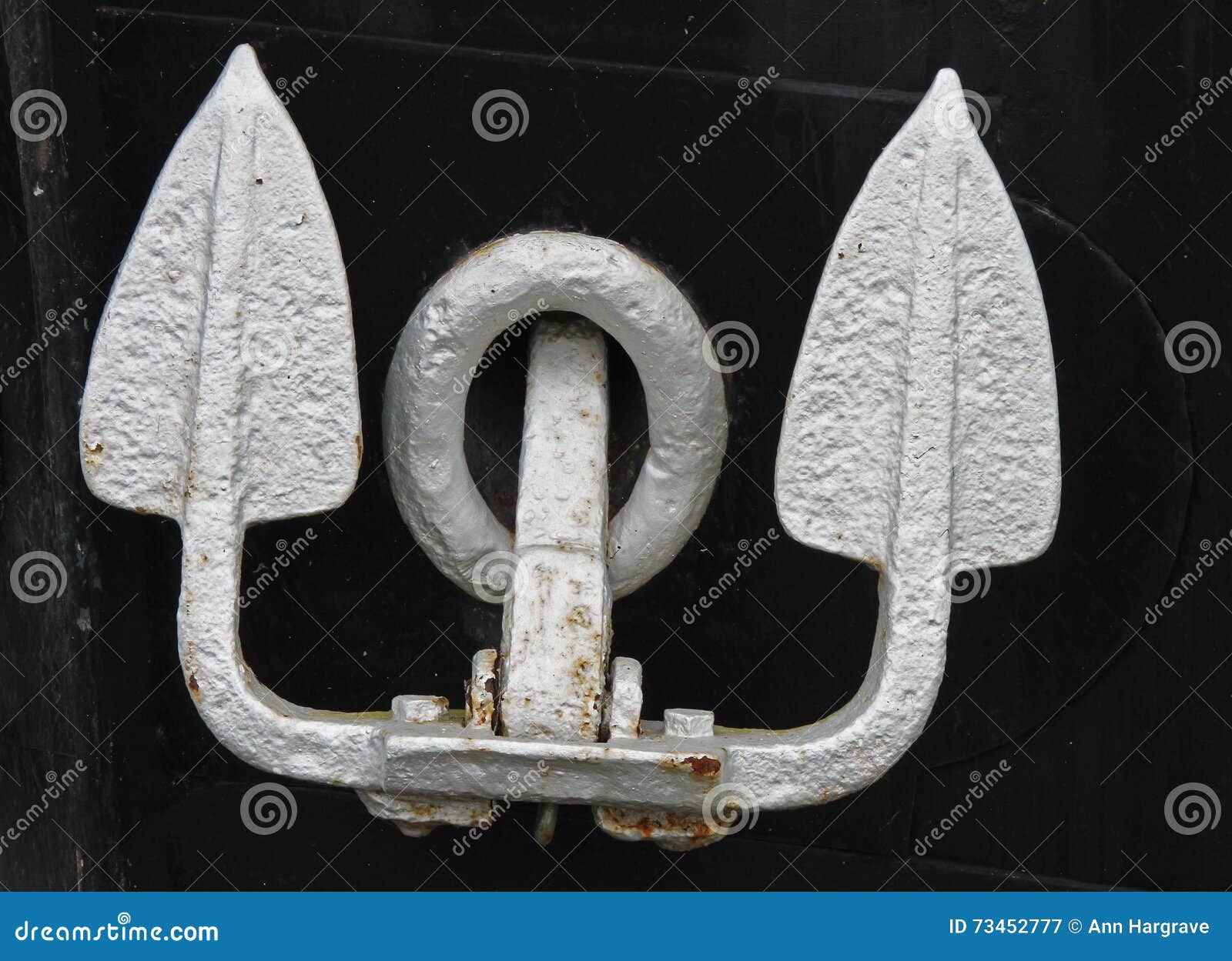 A Silver Boat Anchor stock image. Image of anchorn, metal - 73452777