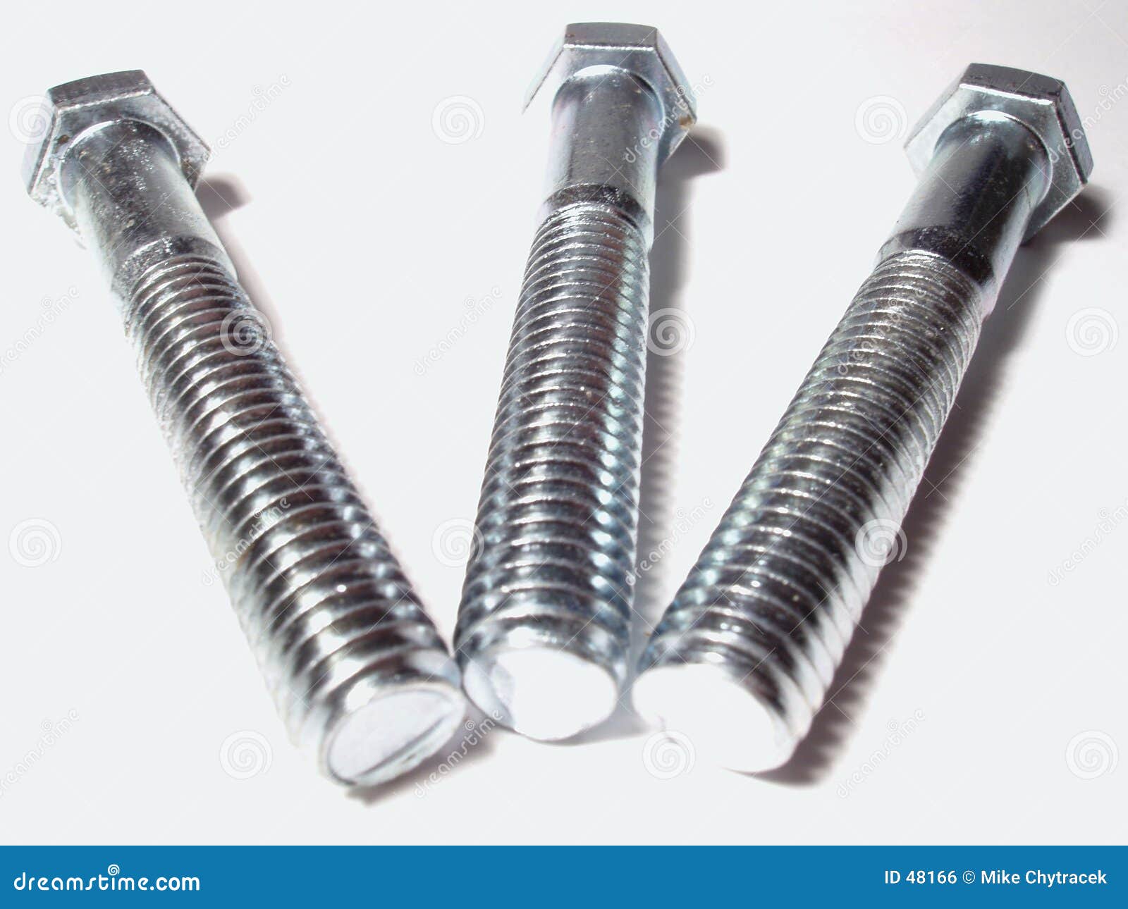 Silver Bolts stock photo. Image of thread, manufacturing - 48166